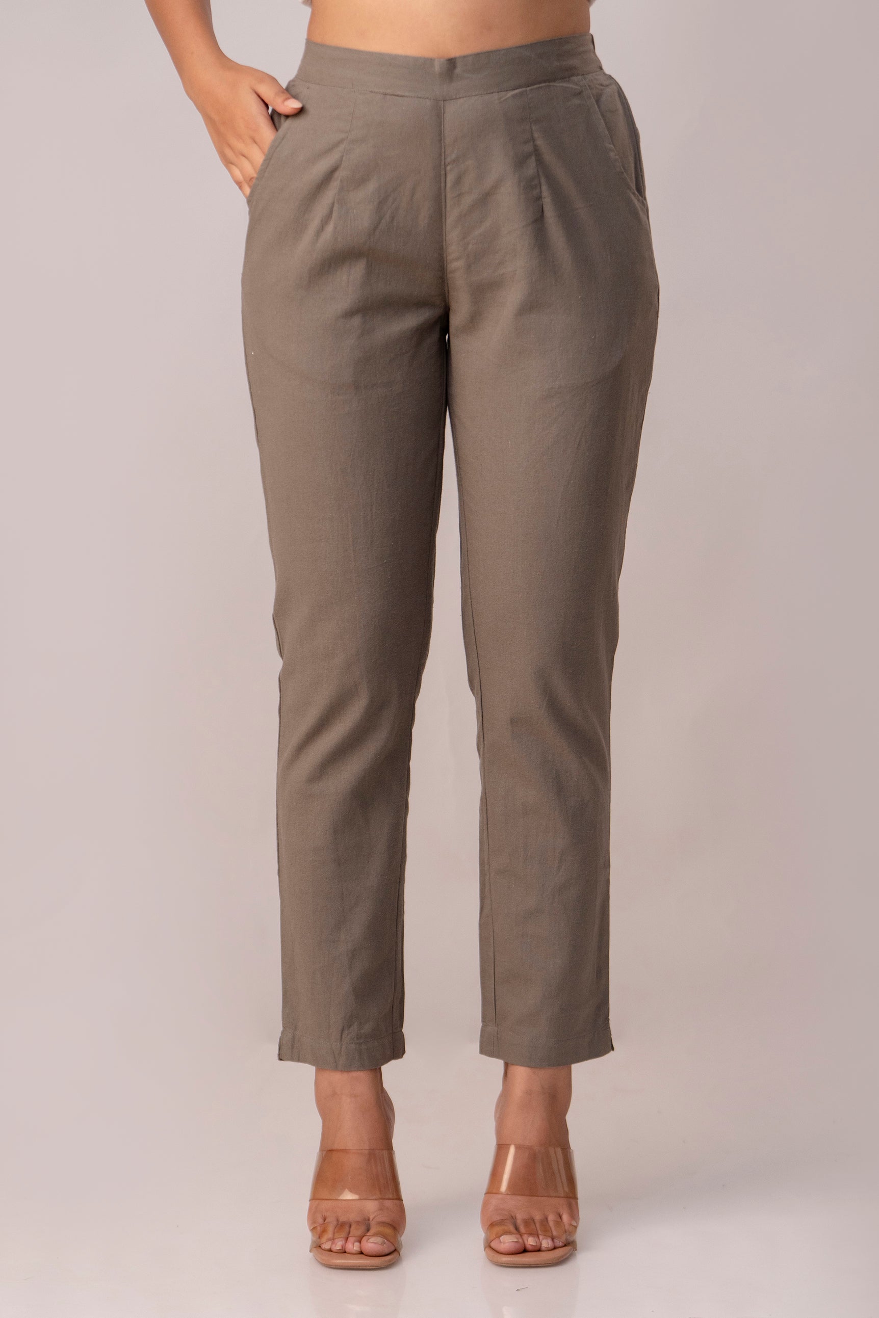 Sassy Light Grey Cotton Pants – Swag Sanskriti